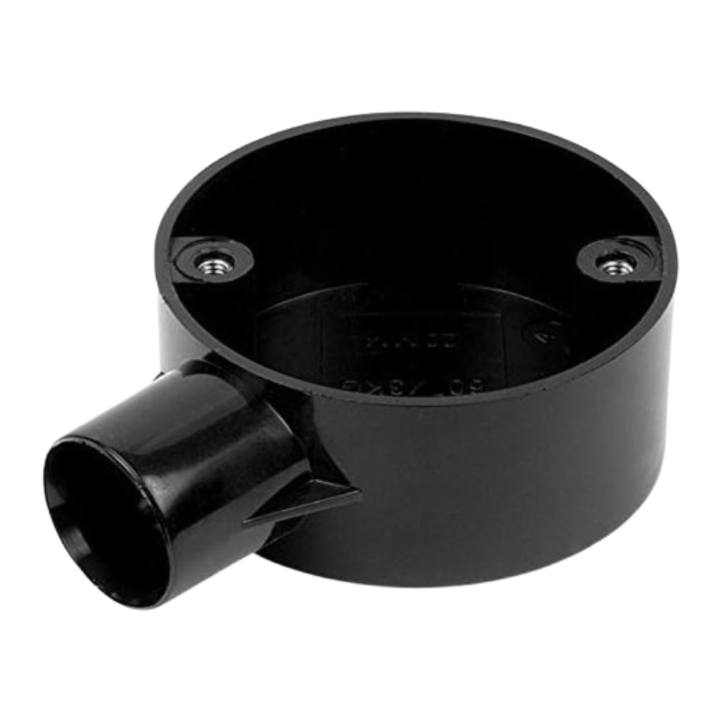 JUNCTION BOX PVC 1 WAY ROUND 20MM