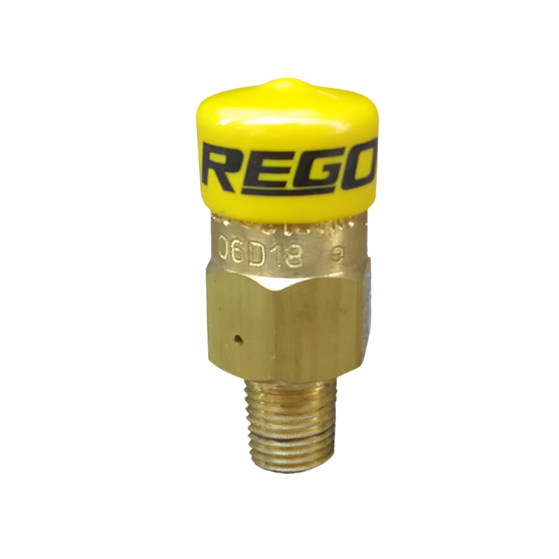 REGO 3127G Safety Relief Valve | 250 PSI | 1/4" M.NPT Brass Hydrostatic